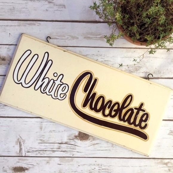 Vintage | Accents | Vintage Wooden White Chocolate Ice Cream Sign ...